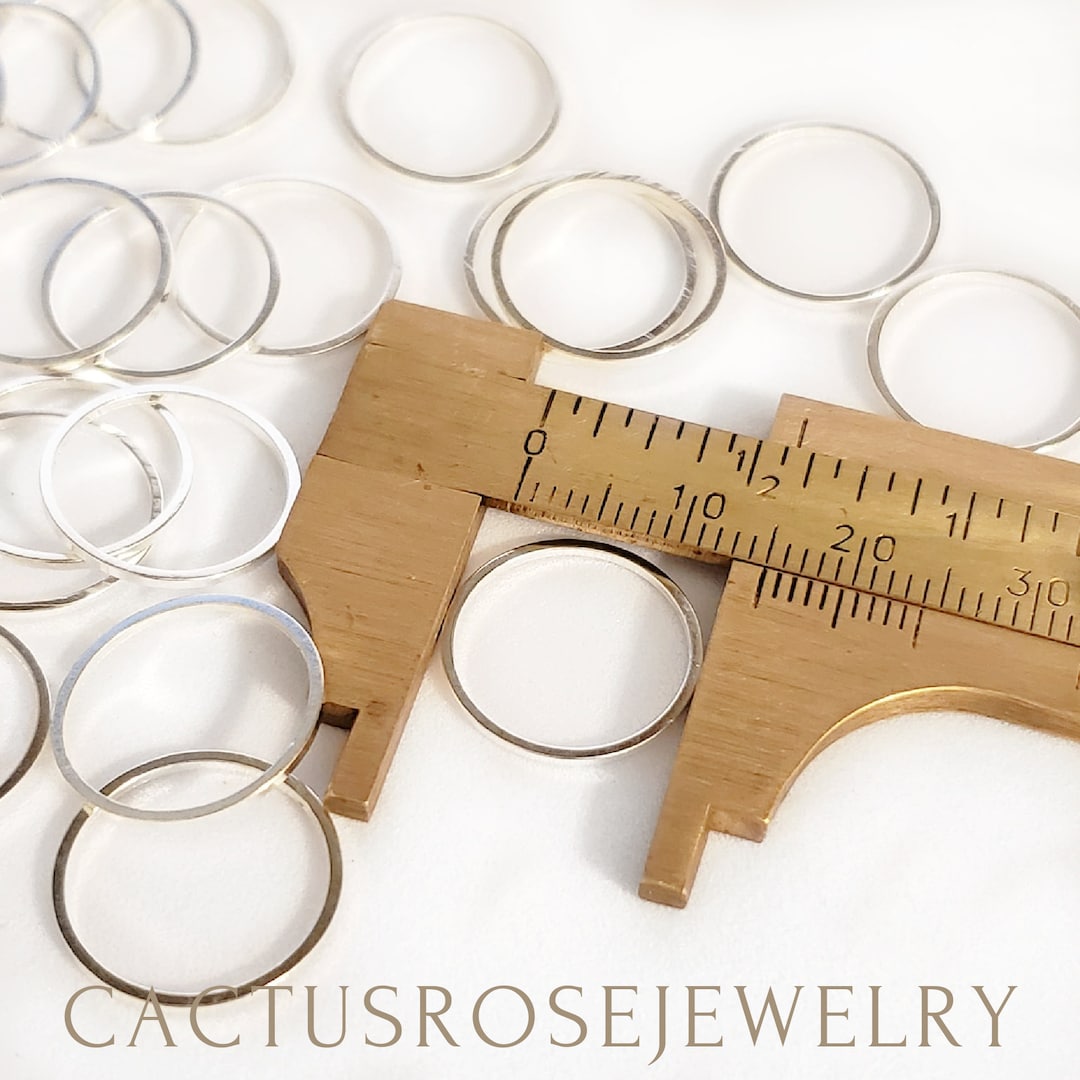 15mm Silver Tone Circle Frames - Etsy