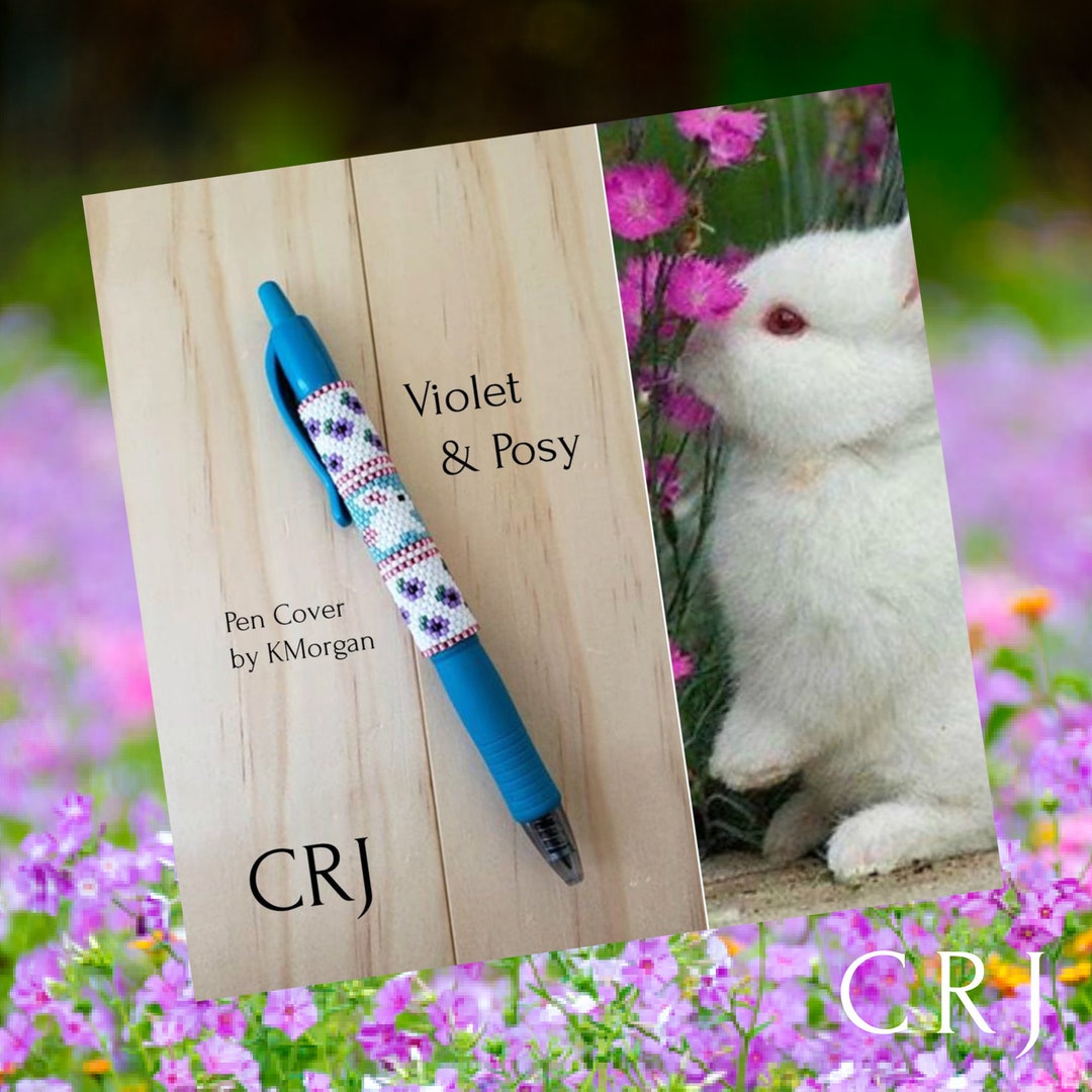 Easter Bunnies Violet and Posy an Even Count Peyote Pen Cover, Pdf ...