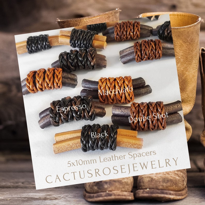 Hand Braided Leather Spacers Please Read Information in the Description ...