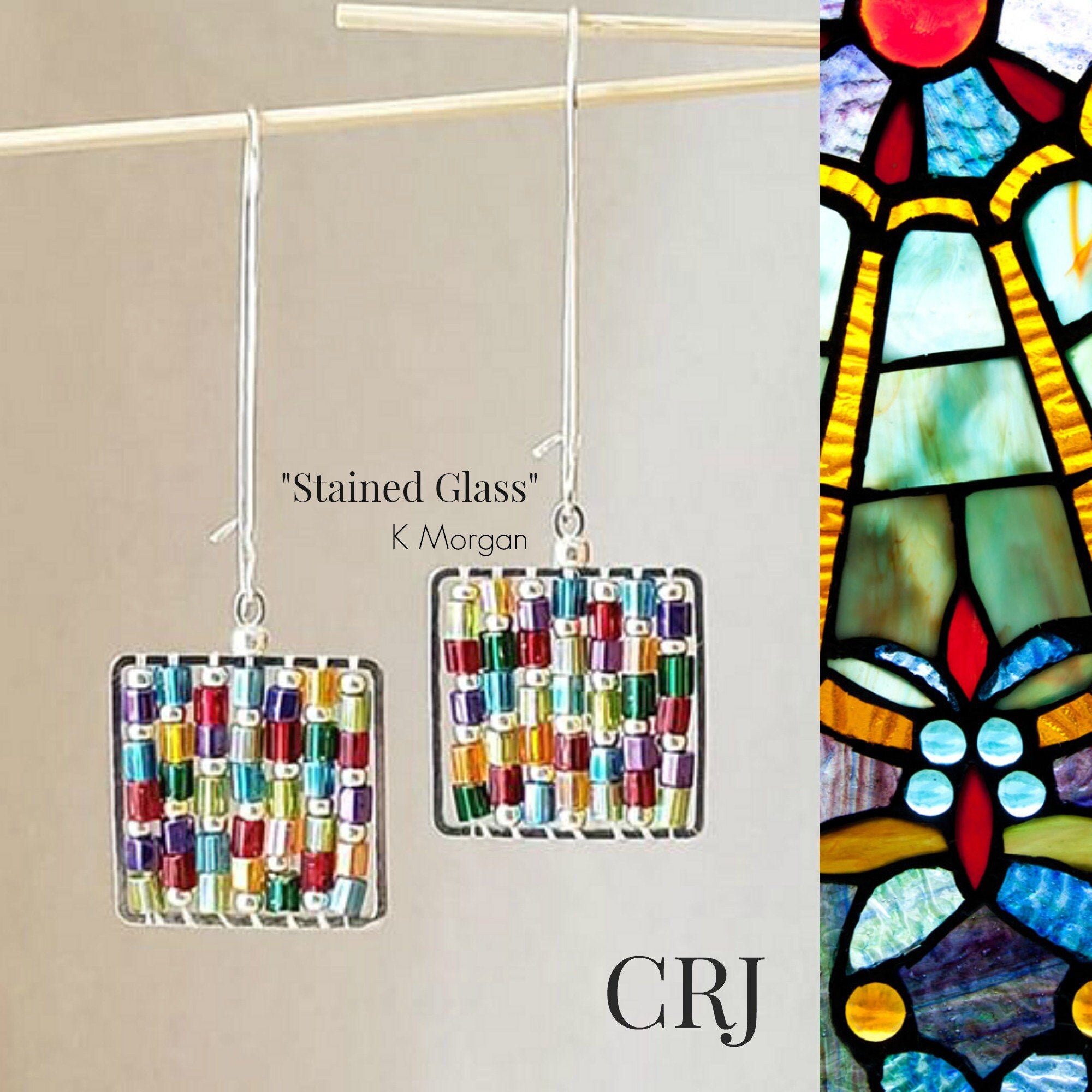 Stained Glass Earrings Tutorial Instant Downloading PDF Earrings, Loom ...