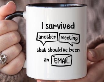 Co-worker Office Gift Idea, I Survived Another Meeting That Should Have ...