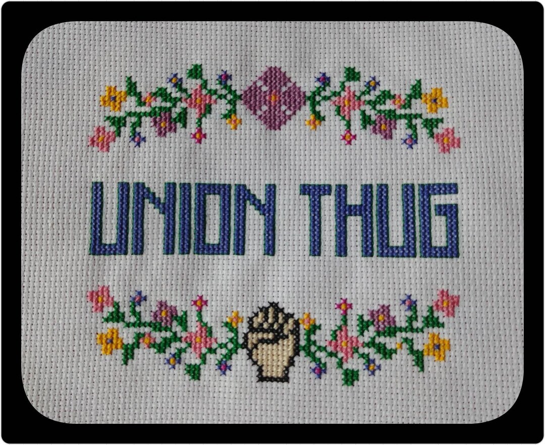 Beginner Cross Stitch - Union Thug - Pro-labor Cross Stitch Pattern - Etsy