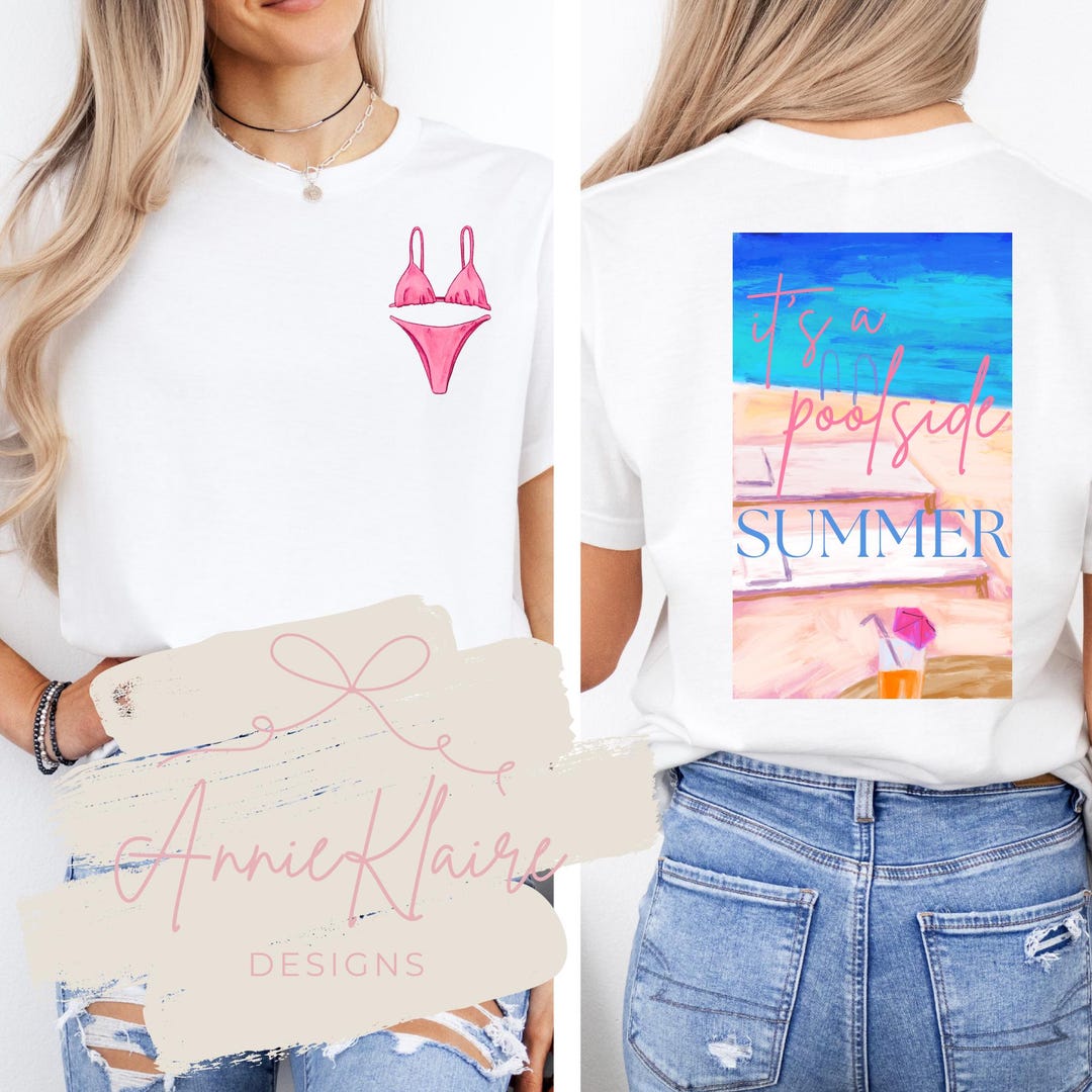 Poolside Summer PNG: Beach Vibes Graphic (digital Download) - Etsy