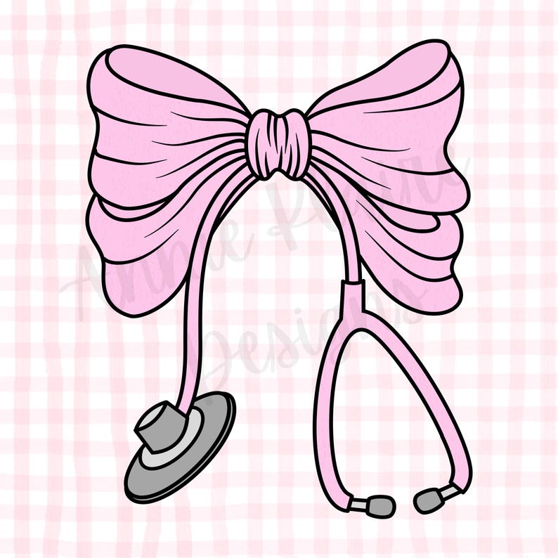 Coquette Bow Stethoscope PNG: Girly Nurse Design (digital Download) - Etsy