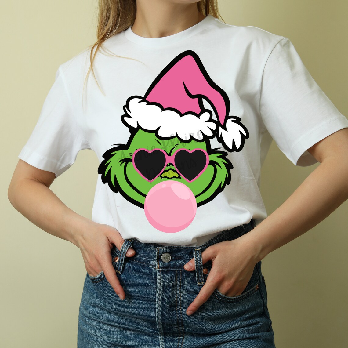 Bubble Gum Grinch PNG Digital File - Etsy
