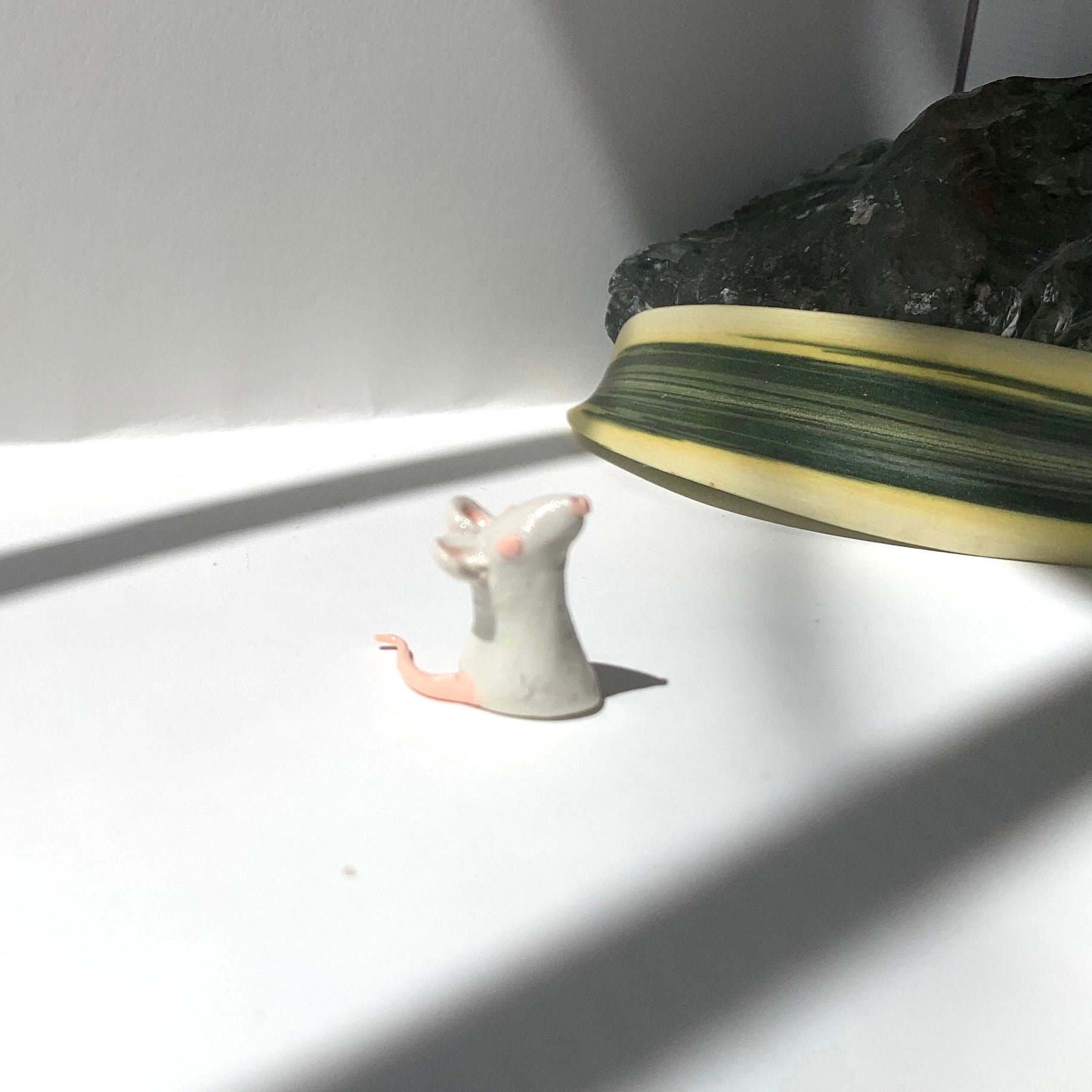 Miniature Ceramic Lab Mouse, Fairy Garden Accessory, Tiny Creatures for ...