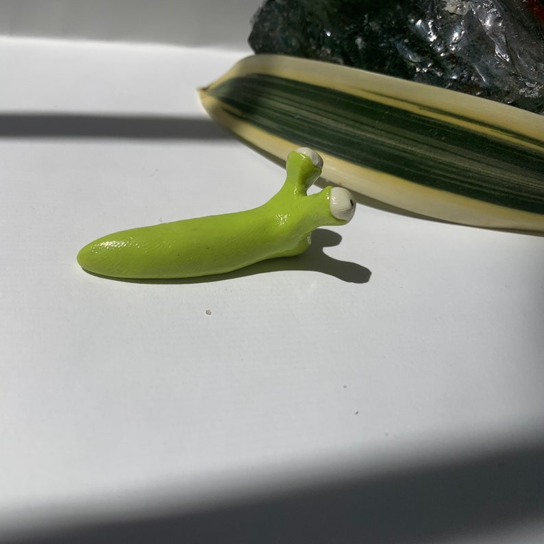 Miniature Ceramic Slug, Fairy Garden Accessory, Tiny Creatures for ...