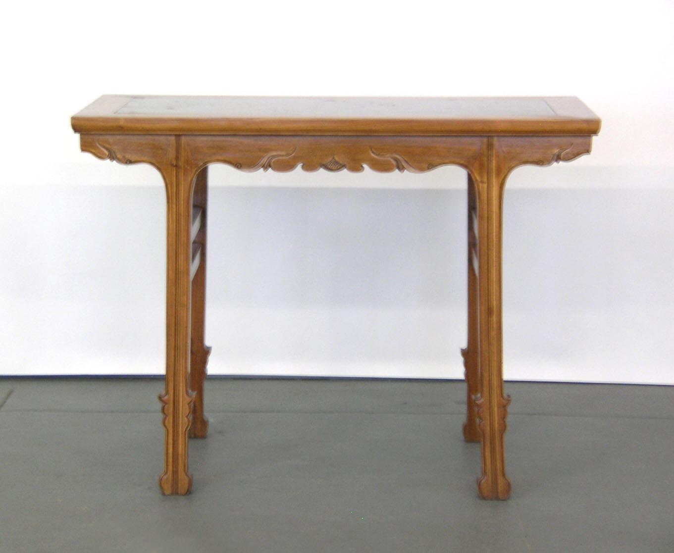 Ming-style Vintage Chinese Side Table With Sword-style Legs and Pudding ...