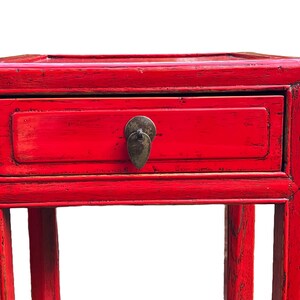Antique Chinese Country-style Red Lacquer Tea Stand Night - Etsy
