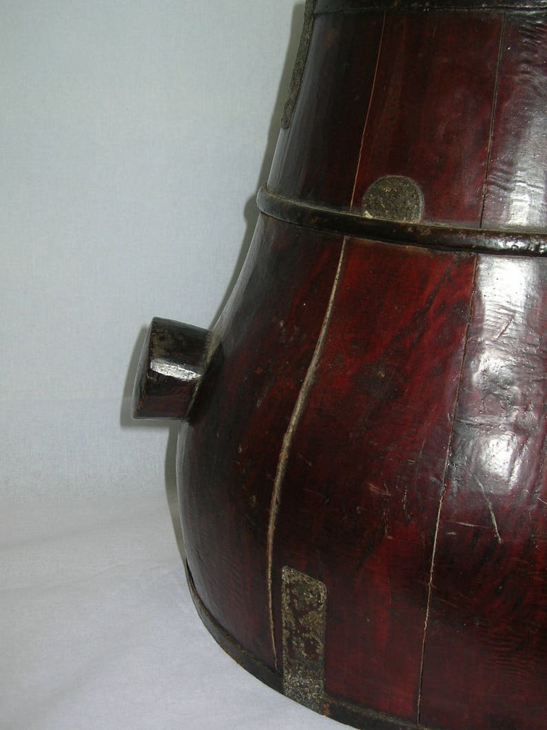 Large Antique Chinese Wooden Storage Container for Rice or Herb ...