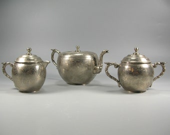 Nickel Tea Set - Etsy