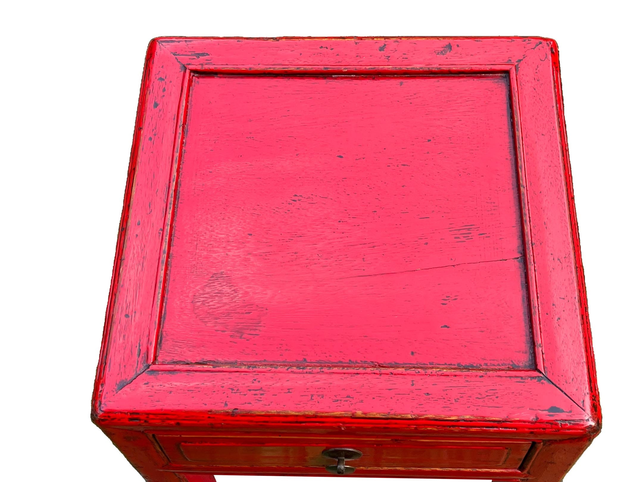 Antique Chinese Country-style Red Lacquer Tea Stand Night - Etsy