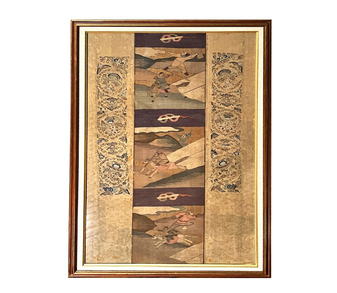 Unusual Antique Chinese Kesi Embroidery Panel Tapestry Framed - Etsy