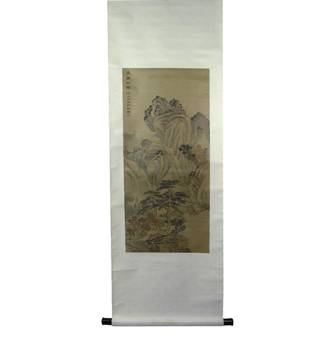 Antique Chinese Landscape Scroll Painting Signed - Etsy