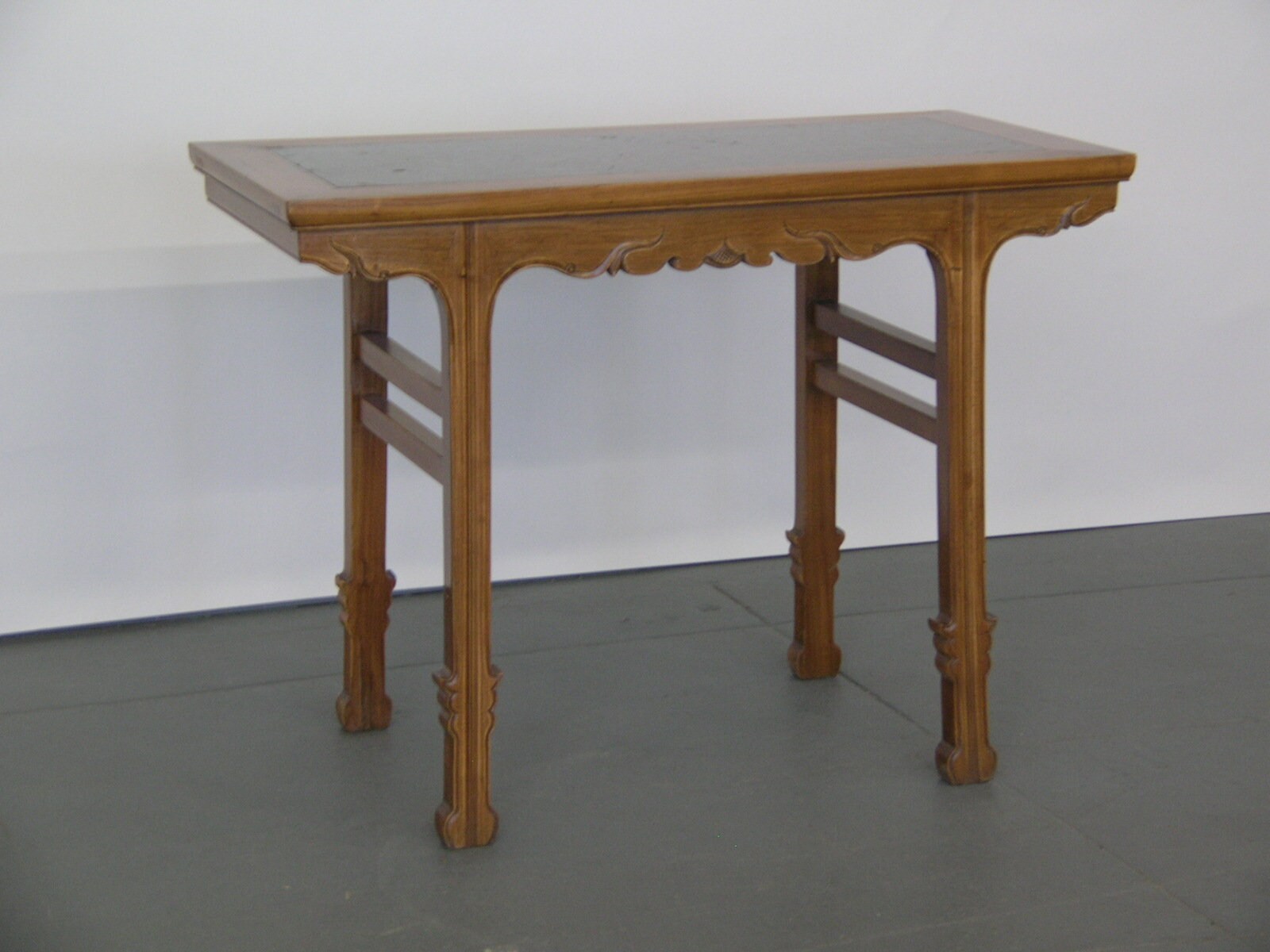 Ming-style Vintage Chinese Side Table With Sword-style Legs and Pudding ...