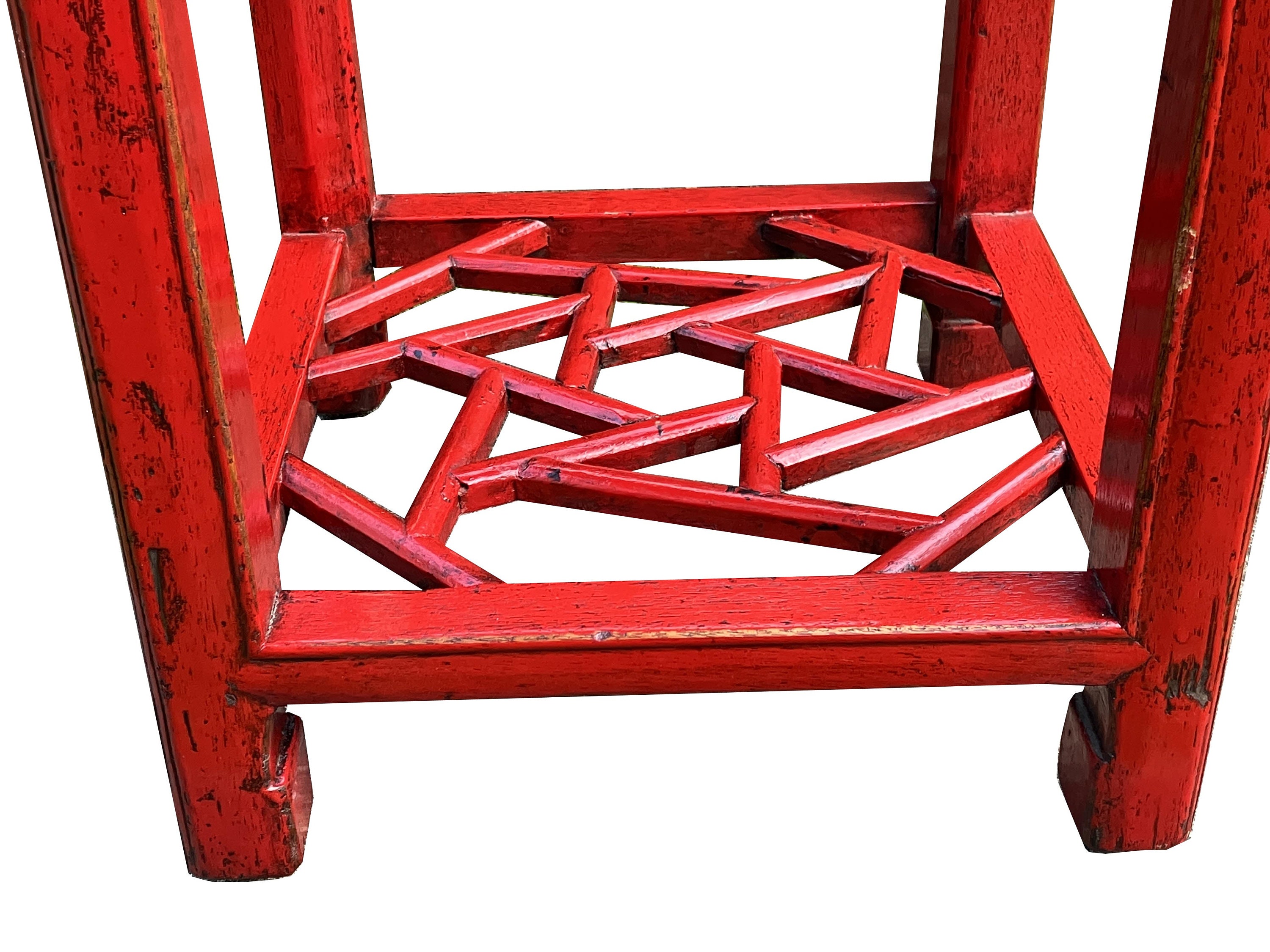 Antique Chinese Country-style Red Lacquer Tea Stand Night - Etsy