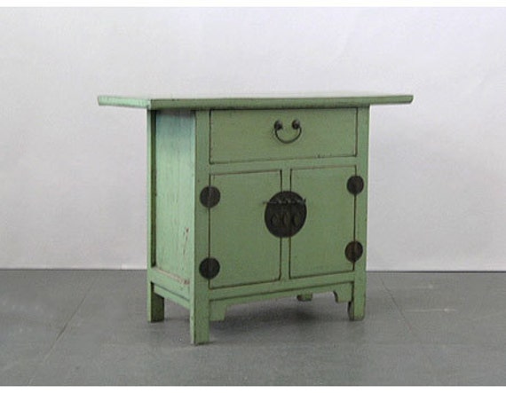 An Antique Chinese Country-style Light-green Lacquered Table | Etsy