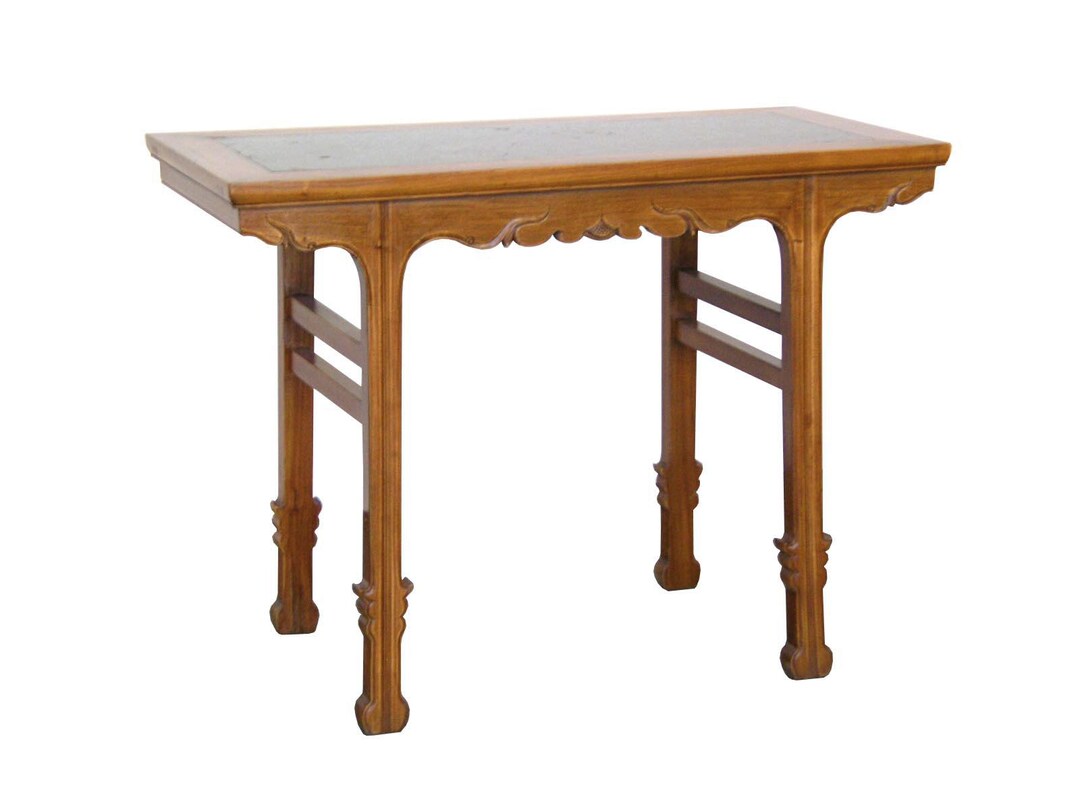 Ming-style Vintage Chinese Side Table With Sword-style Legs and Pudding ...