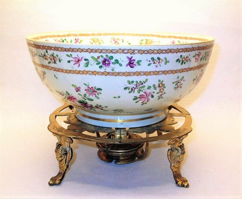 Large Antique French Samson Porcelain Punch Bowl Chinese Style - Etsy Large Antique French Samson Porcelain Punch Bowl Chinese Style - Etsy
