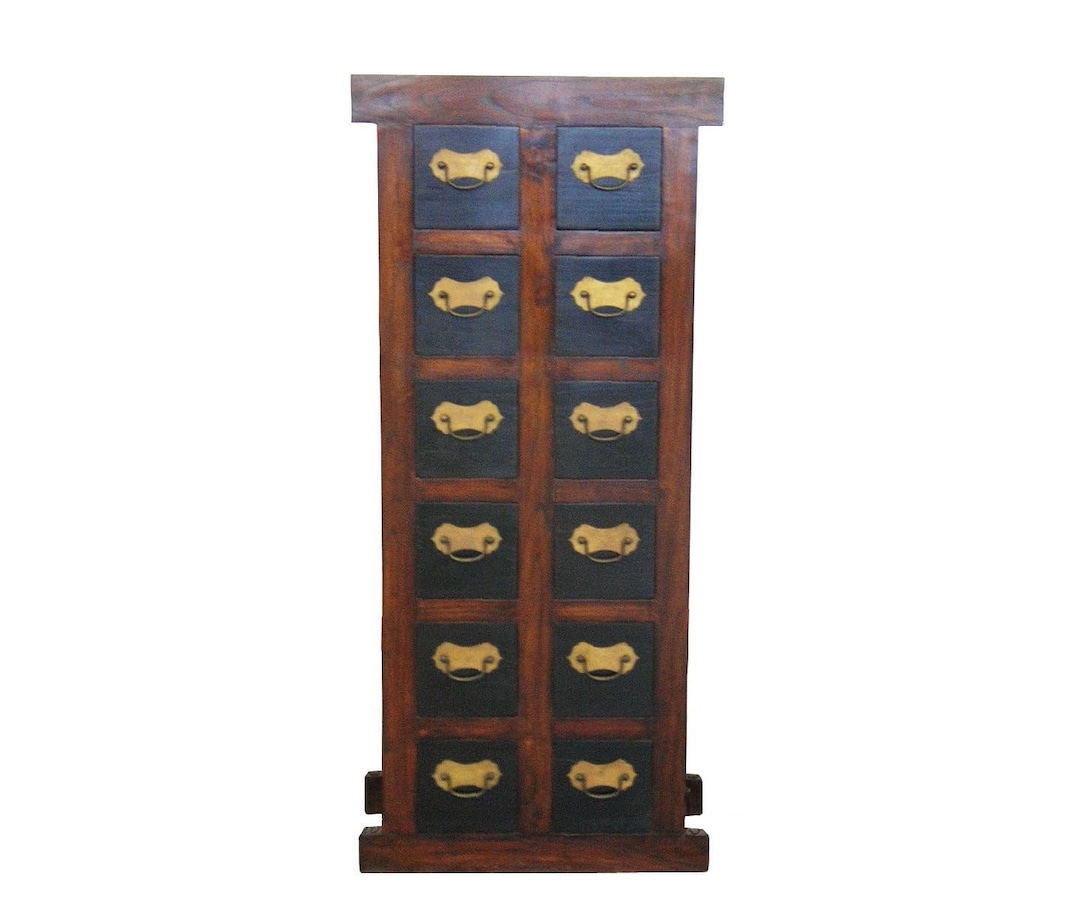Vintage Chinese Tansu and Apothecary Style Tall Chest Stand - Etsy