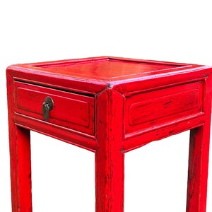 Antique Chinese Country-style Red Lacquer Tea Stand Night - Etsy