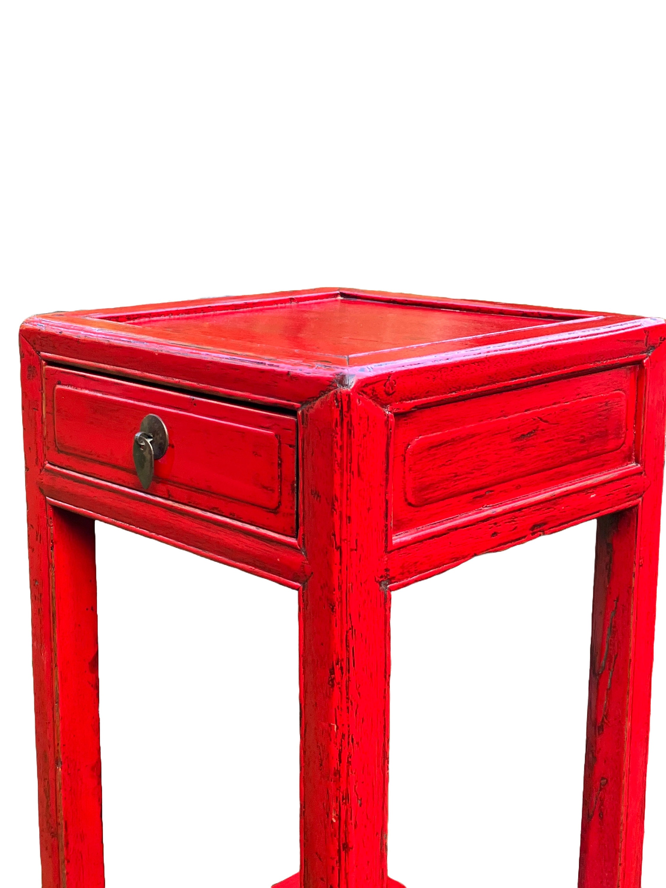 Antique Chinese Country-style Red Lacquer Tea Stand Night - Etsy