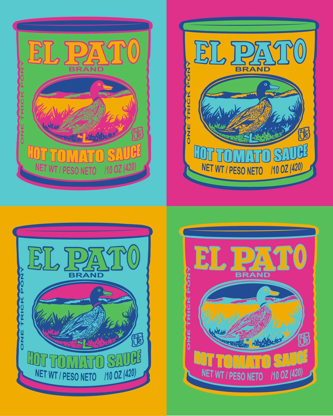 El Pato Warhol Cans 16x20 Canvas Print by Jessejfr - Etsy