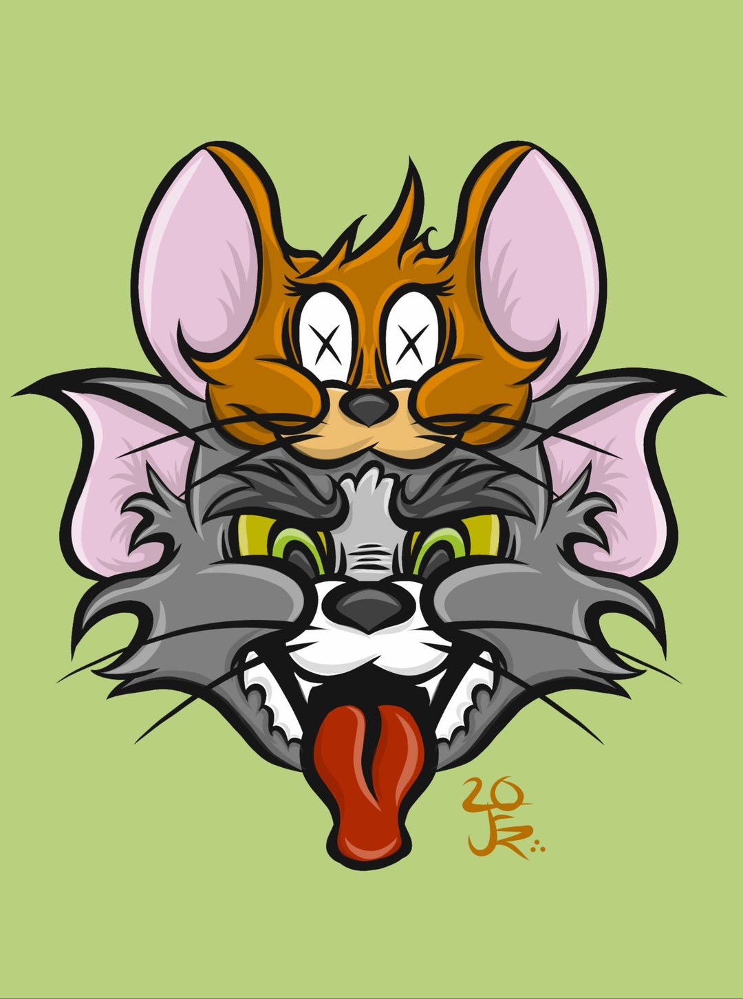 Mouse Ears, Tom & Jerry Inspired Canvas Print by Jessejfr - Etsy