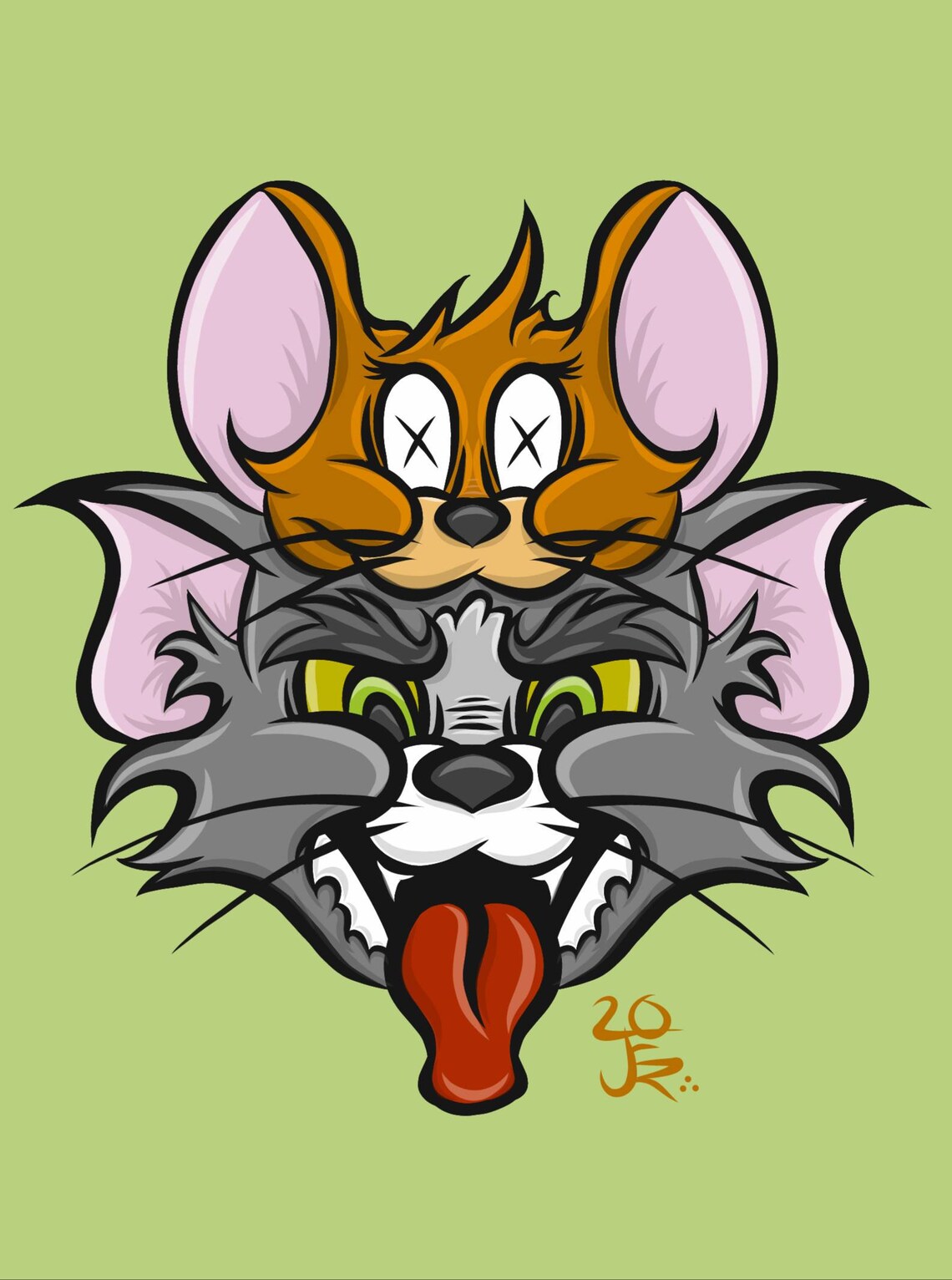 Mouse Ears, Tom & Jerry Inspired Canvas Print by Jessejfr - Etsy