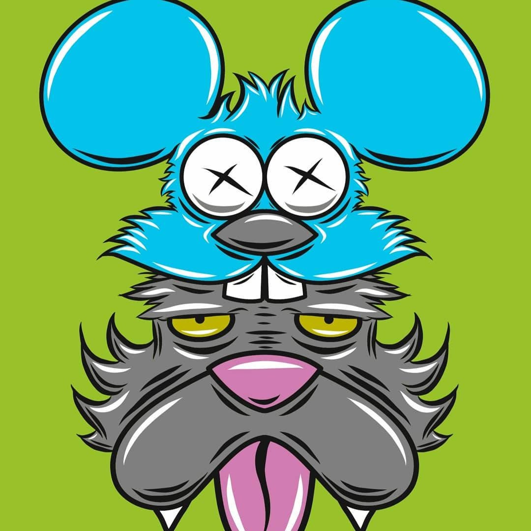Mouse Ears , Itchy and Scratchy Canvas Print 3 Sizes to Choose From ...