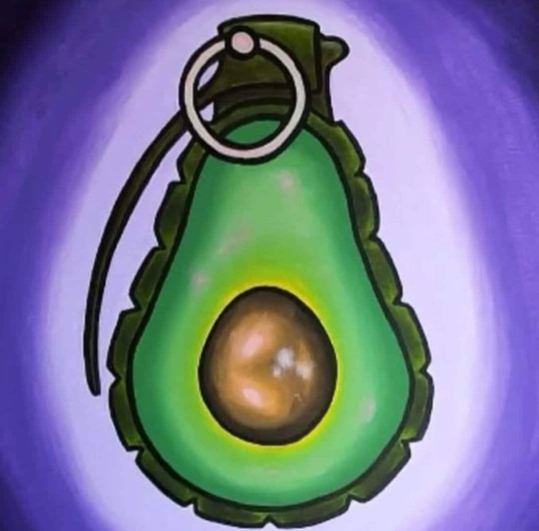 Avocado Grenade Canvas Print of Painting by Jessejfr - Etsy