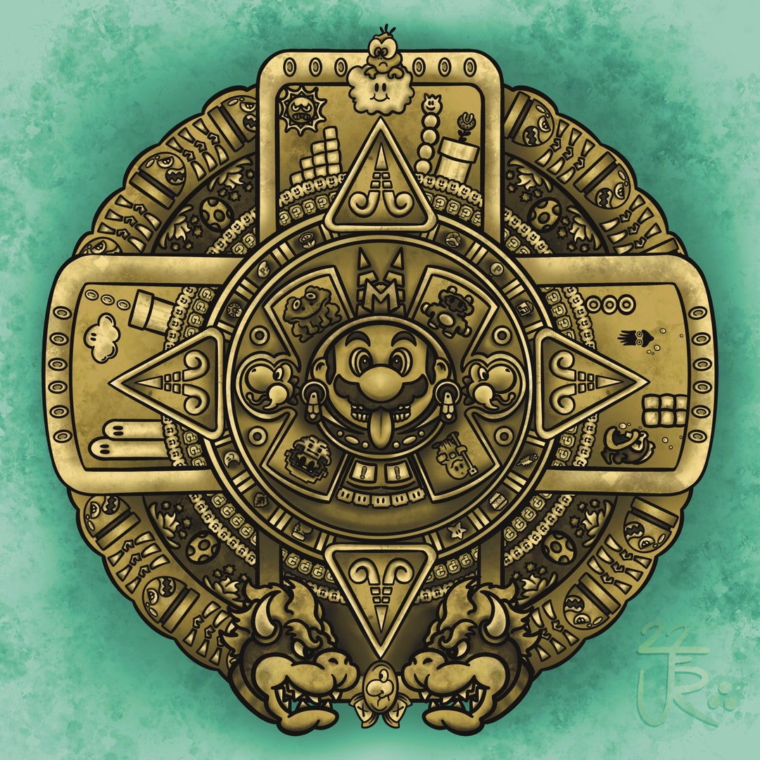 Marayan Calendar, Video Game Themed Mayan Calendar Canvas Prints ...