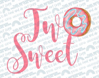 Two Sweet PNG, Donut Sprinkles Design, Birthday Sprinkled Donut Design ...