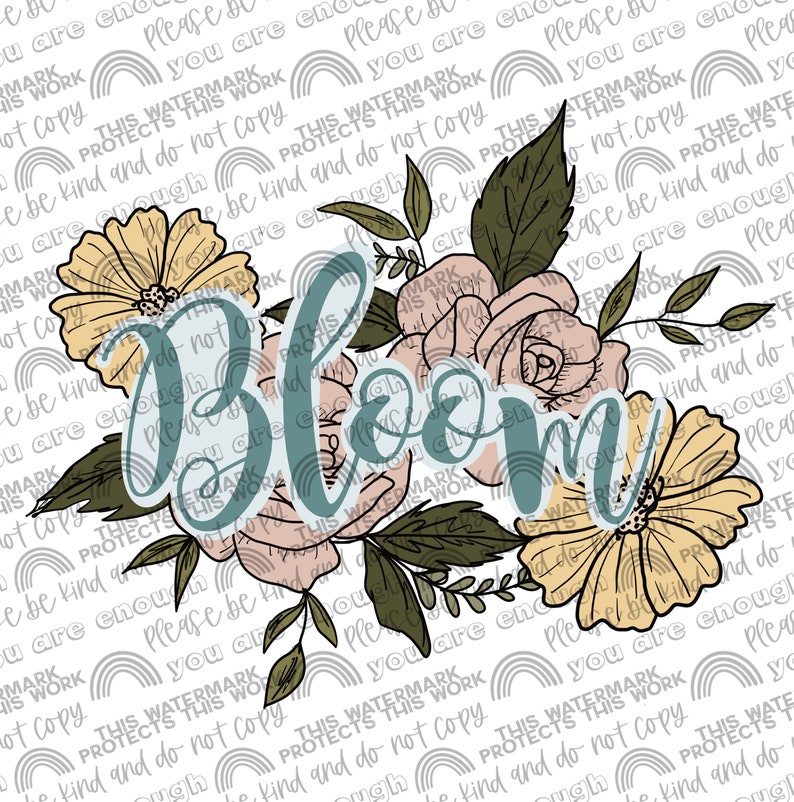 Bloom Floral PNG - Etsy