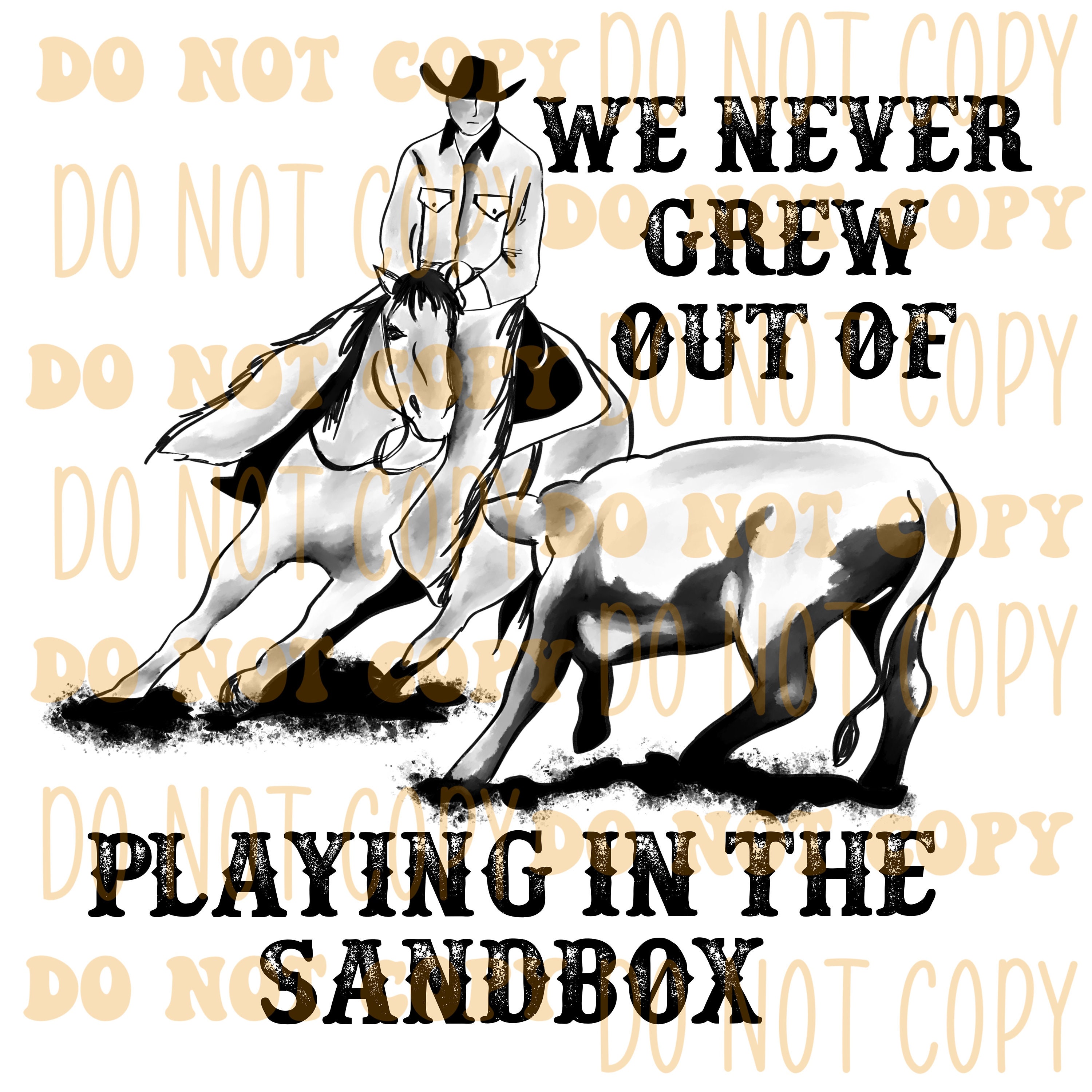 Cutting Cowboy PNG - Etsy