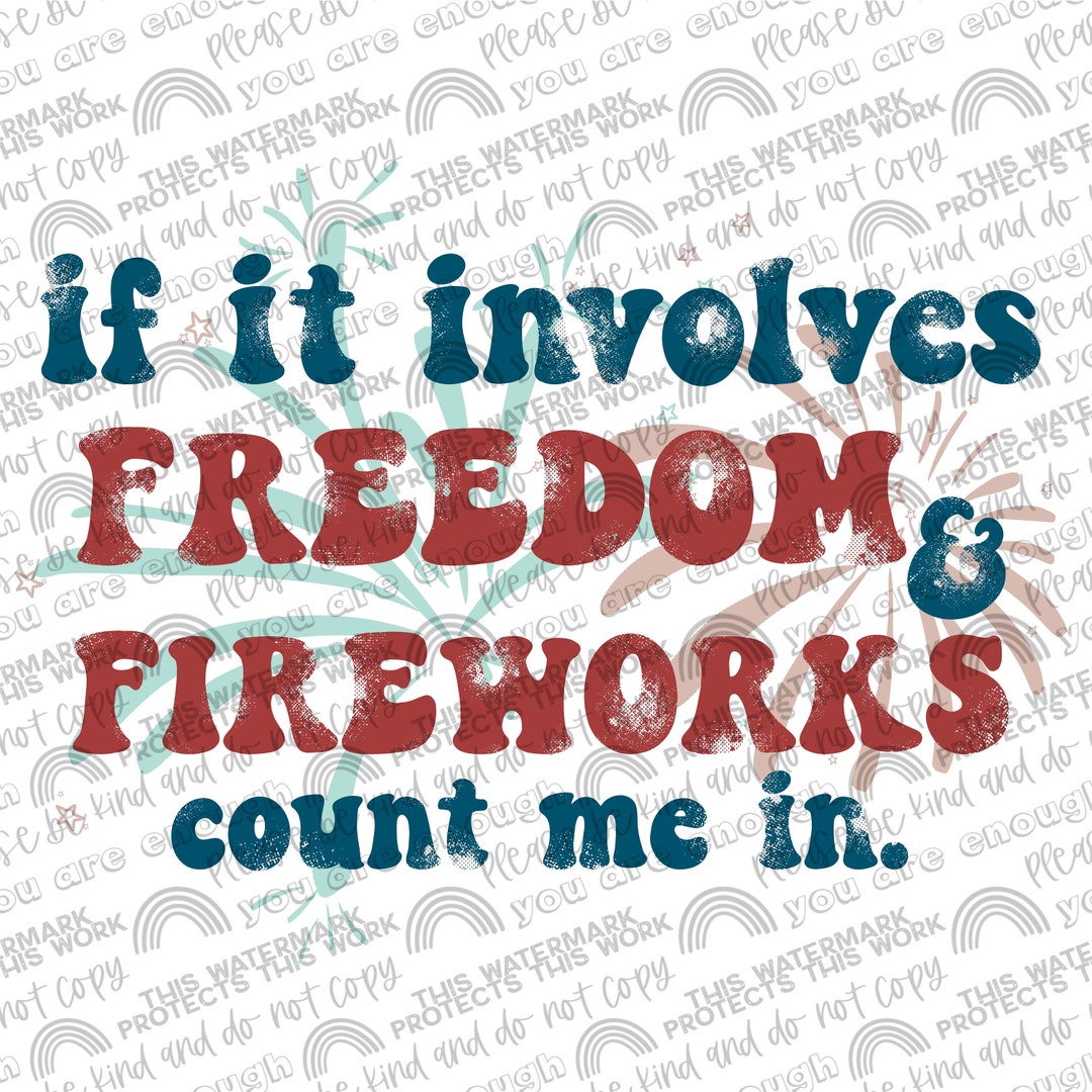Fireworks & Freedom PNG - Etsy