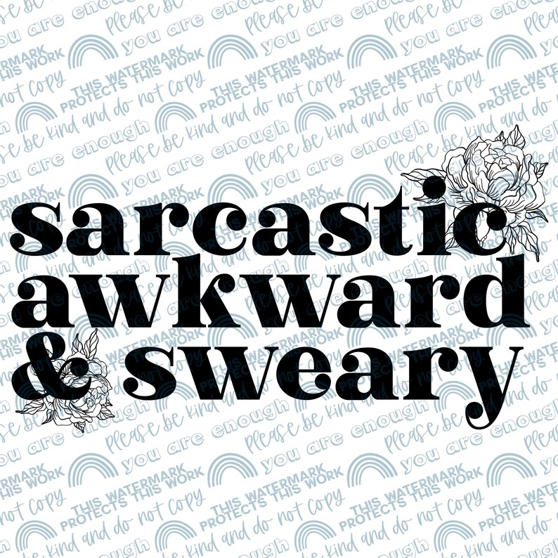 Sarcastic, Awkward & Sweary PNG - Etsy