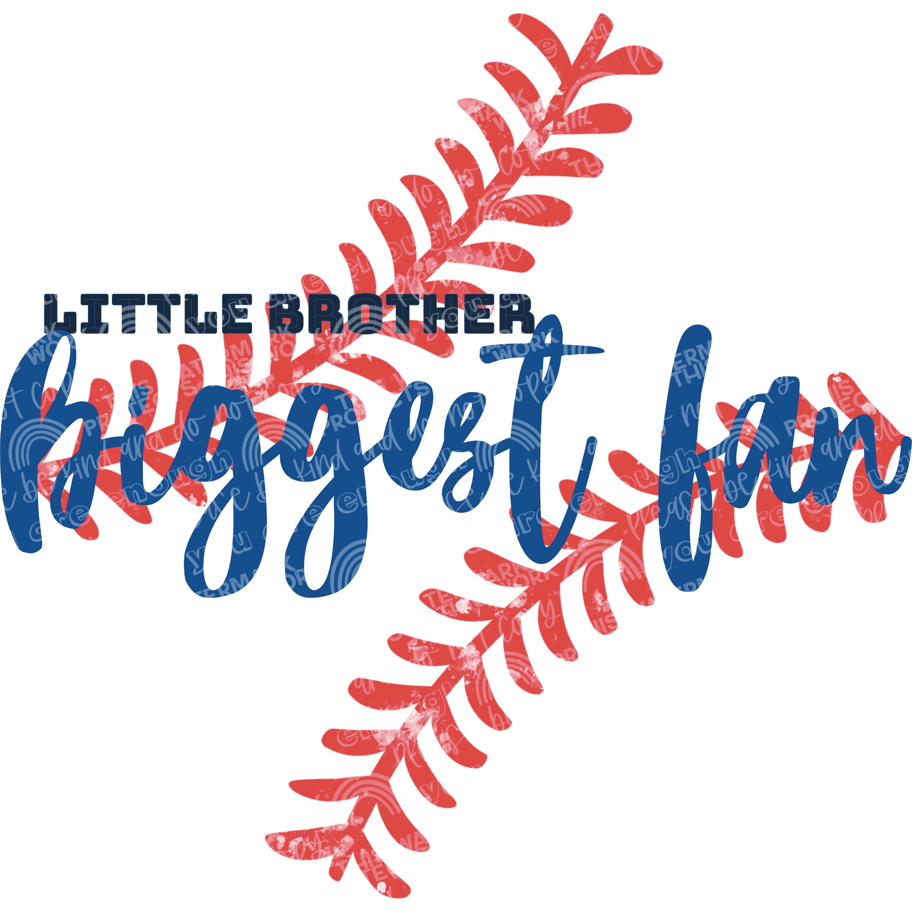 Little Brother Biggest Fan Baseball PNG - Etsy