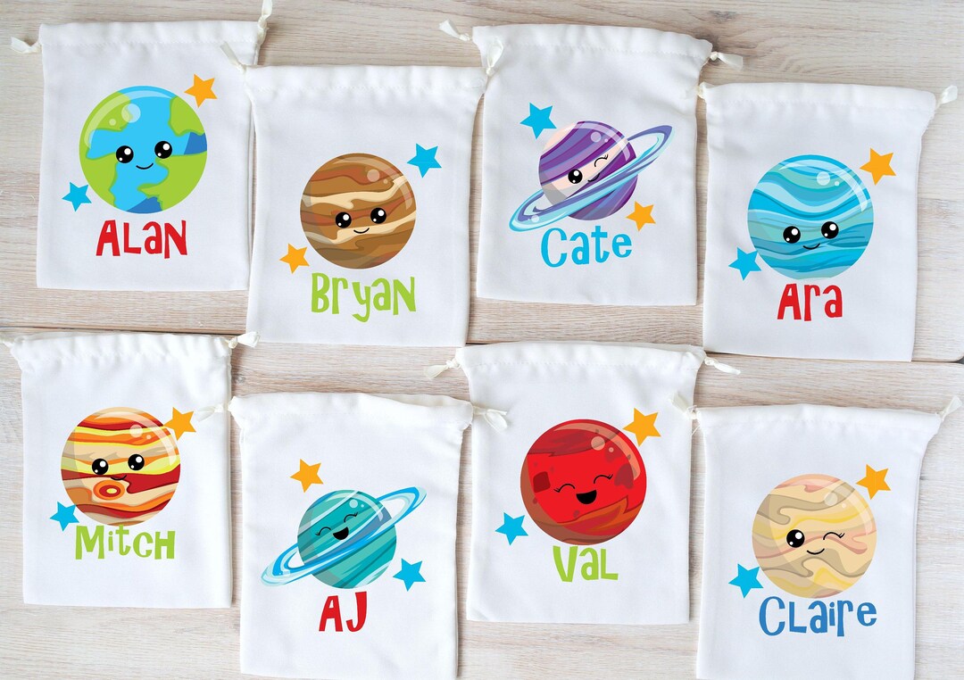 Planets Favor Bags Solar System Party Favors Personalized Party Gift ...