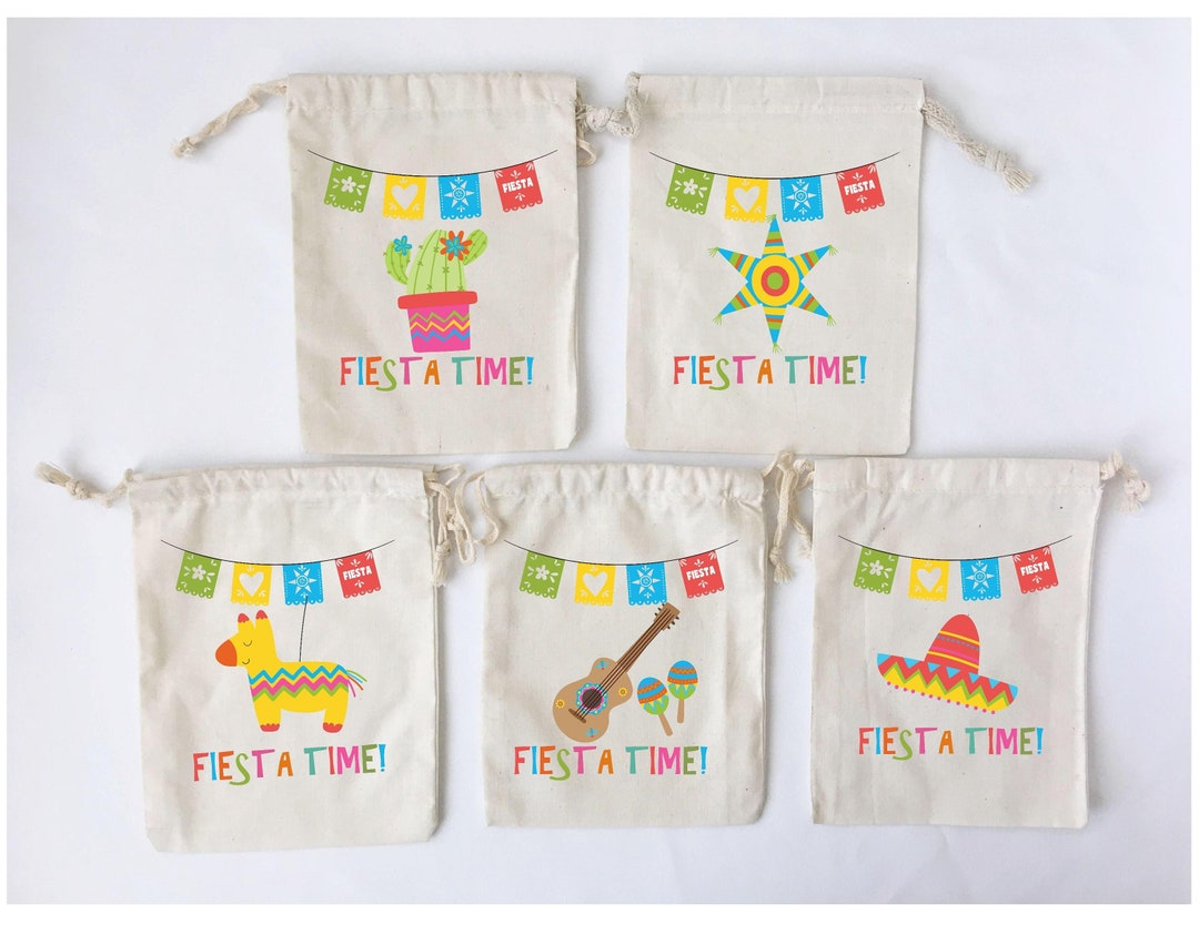 Fiesta Party Favor Bags: Cinco De Mayo, Set of 5 - Etsy