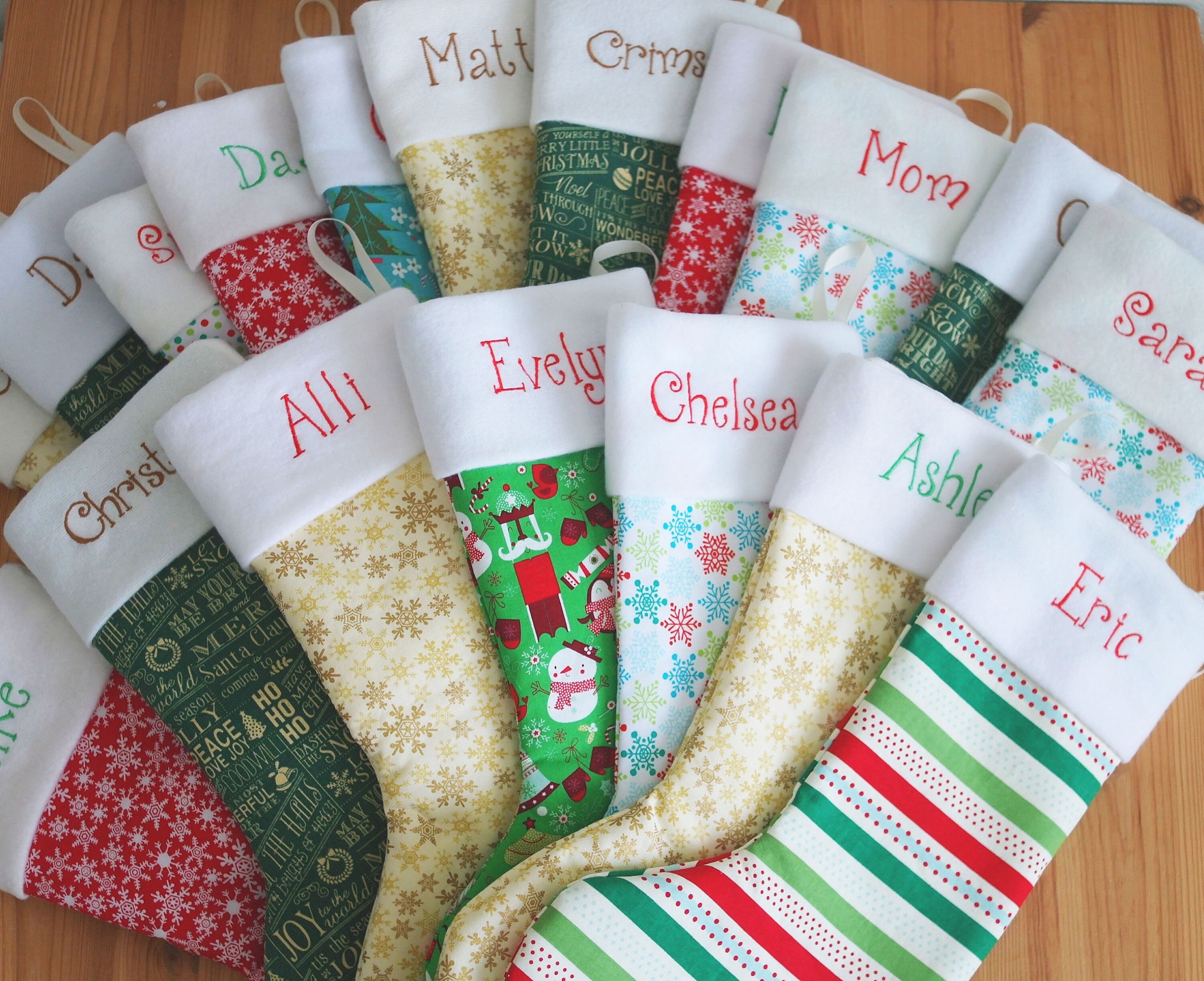 Personalized Christmas Stockings / Name Stockings / Holiday | Etsy