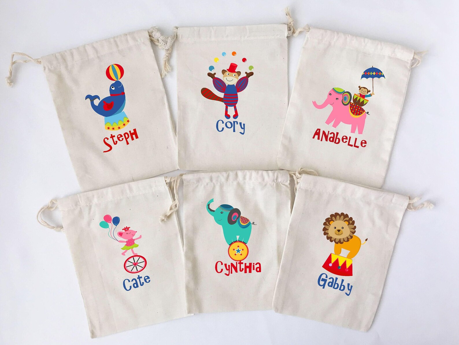 Circus Favor Bags Carnival Birthday Party Favors Personalized | Etsy