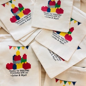 Building Blocks Favor Bags Birthday Party Favors Building Bricks Favor ...