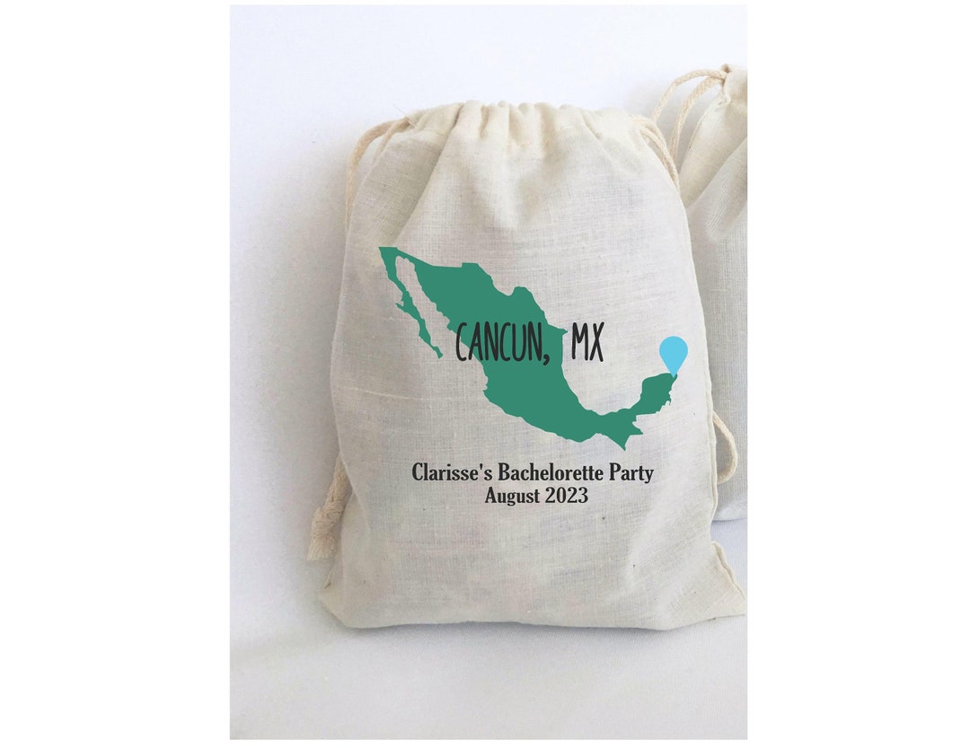 Cancun Favor Bags Mexico Wedding Gift Bags Vacation Giveaway Bags ...