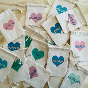 Valentine's Day Favor Bags Candy Bags Personalized Party Bags Heart ...