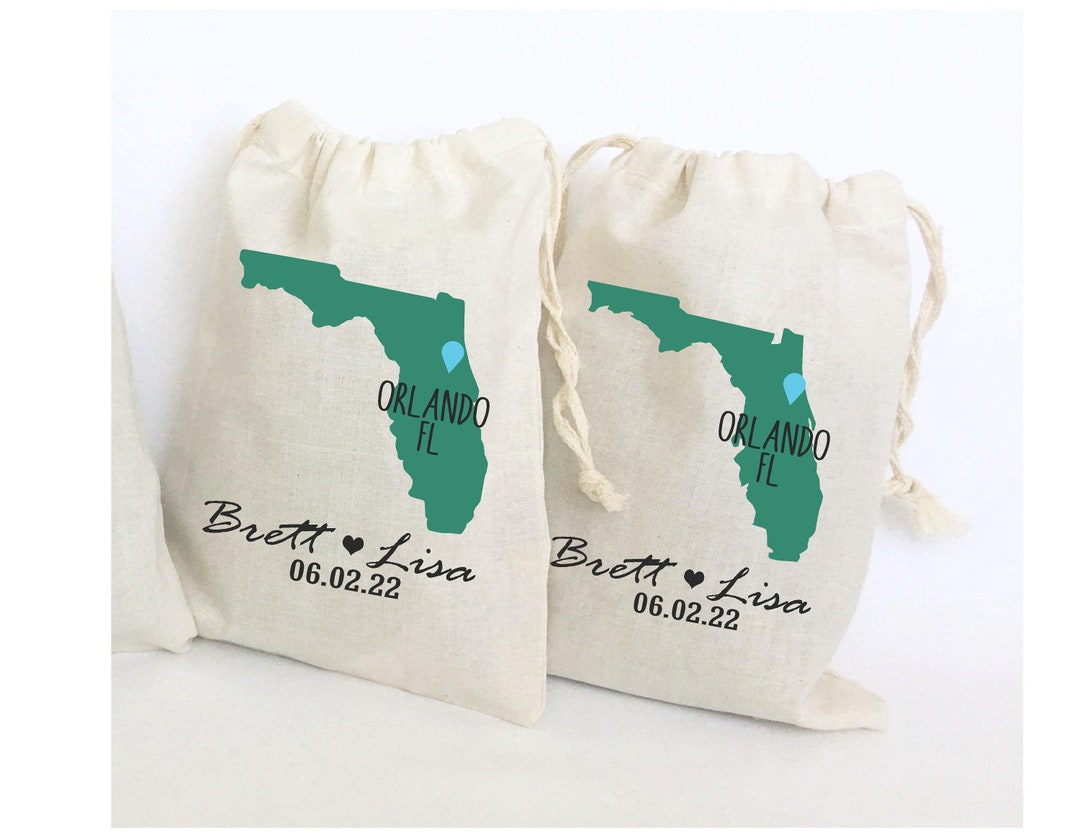 Orlando Favor Bags Florida Destination Wedding Gift Bags Vacation ...