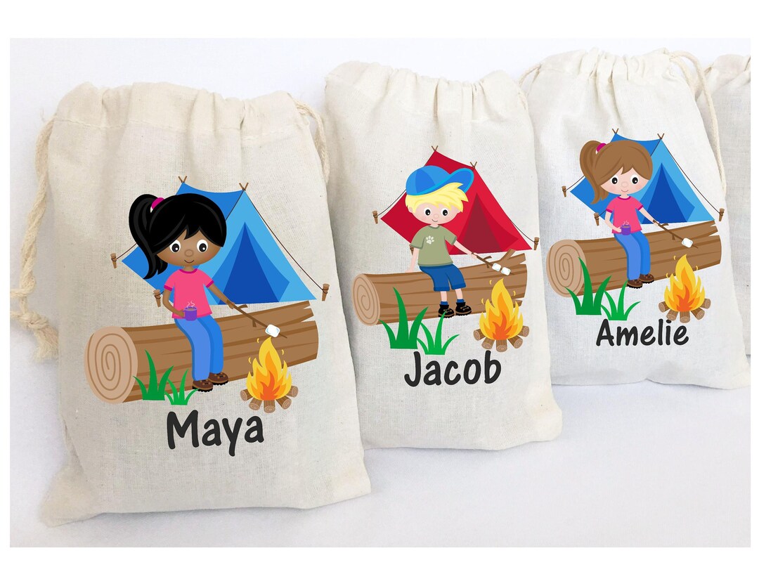 Camping Favor Bags Happy Camper S'mores Glamping Party Favors - SET OF ...