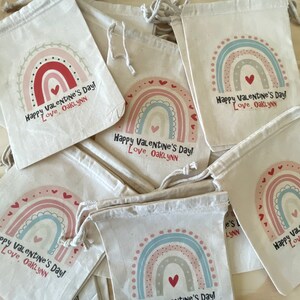 Valentine's Day Favor Bags Rainbow Candy Bags Personalized Party Bags ...