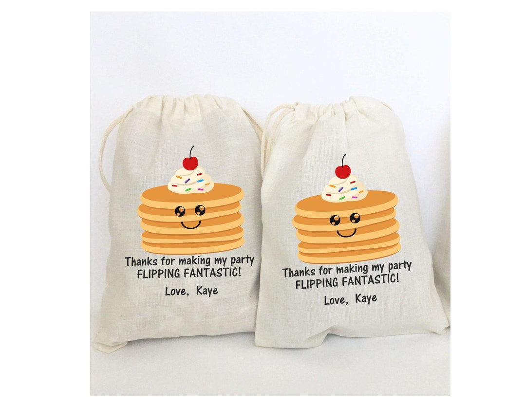 Pancake Party Favors, Pancake Party Favor Bags, Pancake Favors SET OF 5 ...