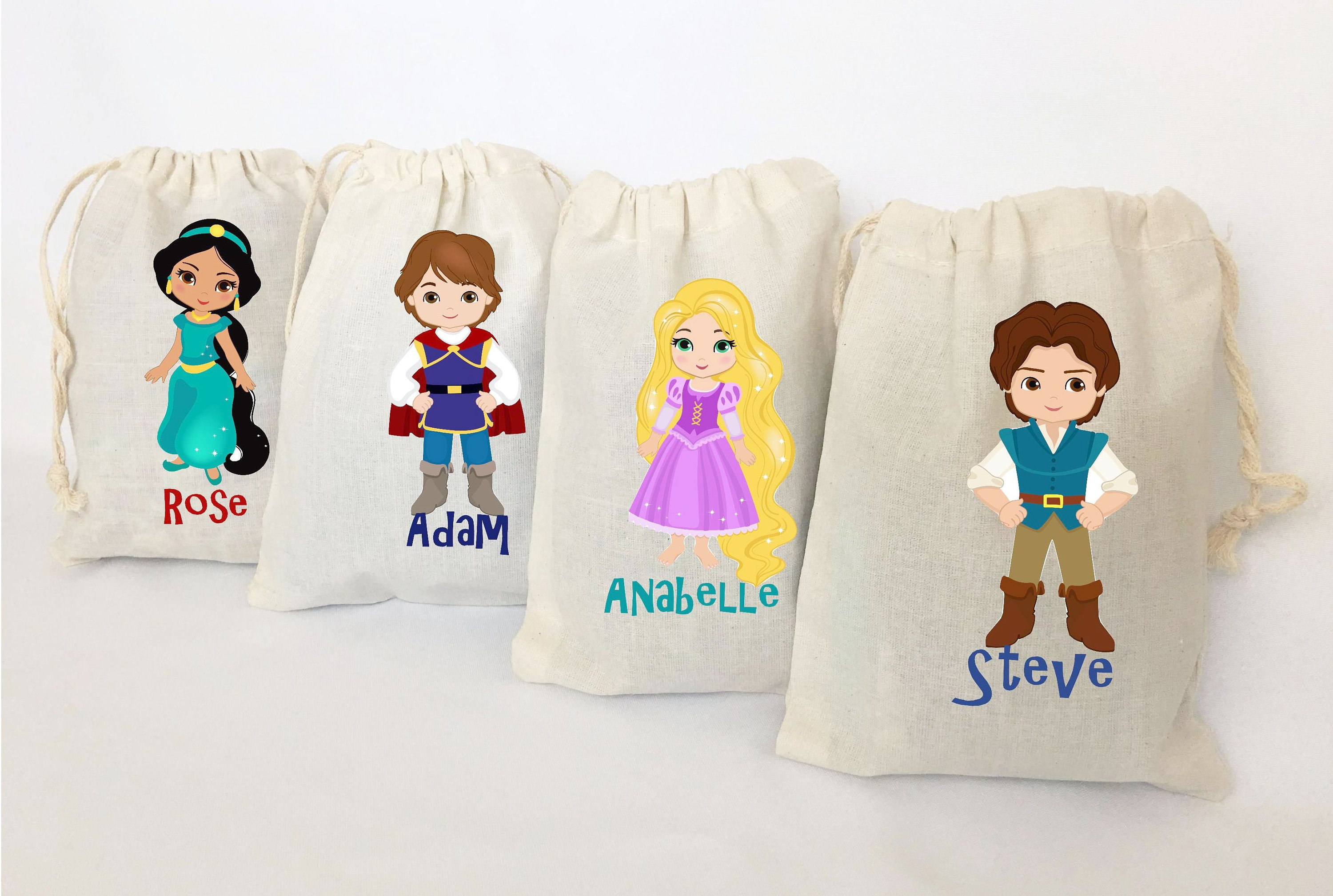 Princess Favor Bags Birthday Party Favors Prince Rapunzel - Etsy